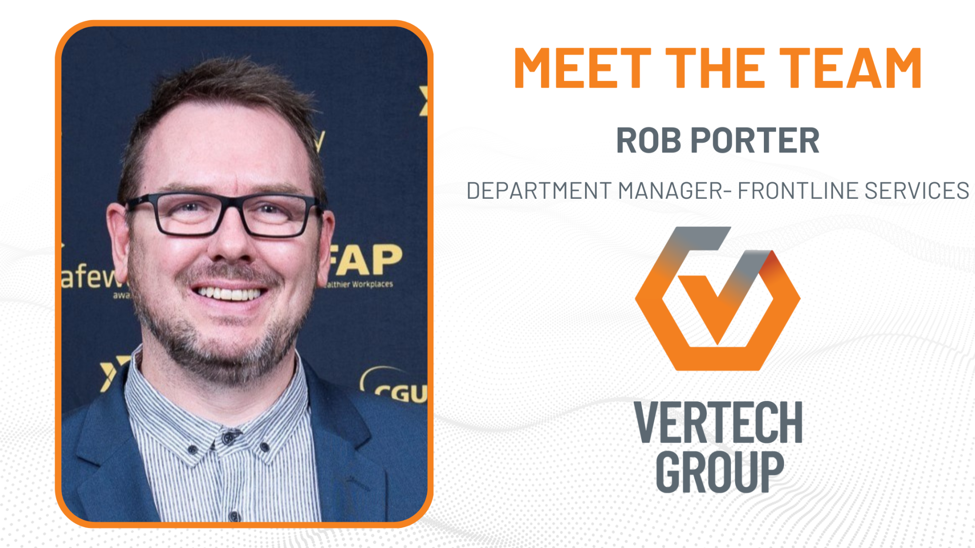 Promotion for Rob Porter to Department Manager for Frontline | Vertech